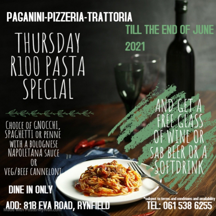 Copy of Copy of Pasta Night Special Restaurant Ad | PosterMyWall