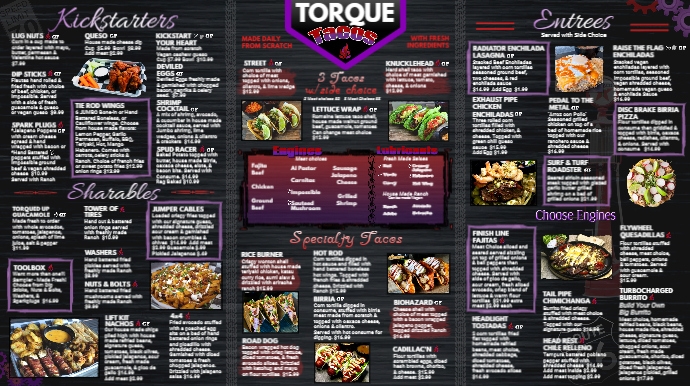Torque Menu Front Final (1) | PosterMyWall