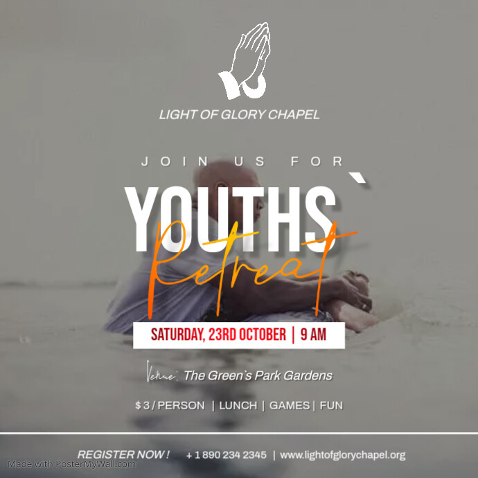 YOUTH`S RETREAT POSTER | PosterMyWall