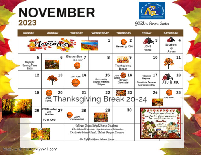 Copy of November 2023 Monthly Events Calendar | PosterMyWall