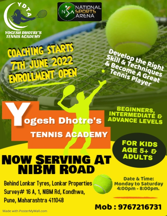 Copy of Tennis Lessons Flyer | PosterMyWall