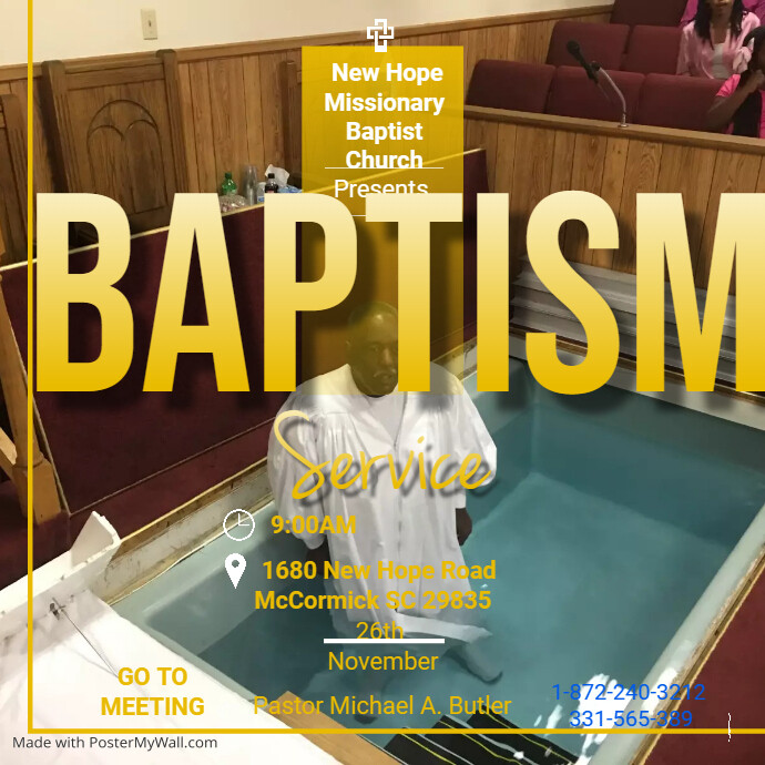 baptism service (5) | PosterMyWall