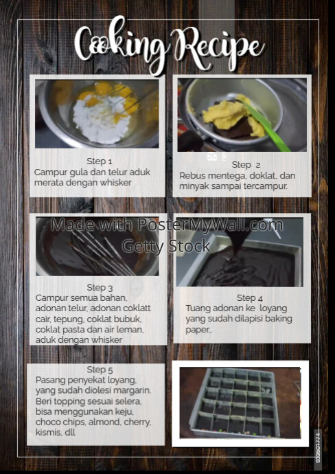 Cooking recipe Menu Dinner Food manual blog | PosterMyWall