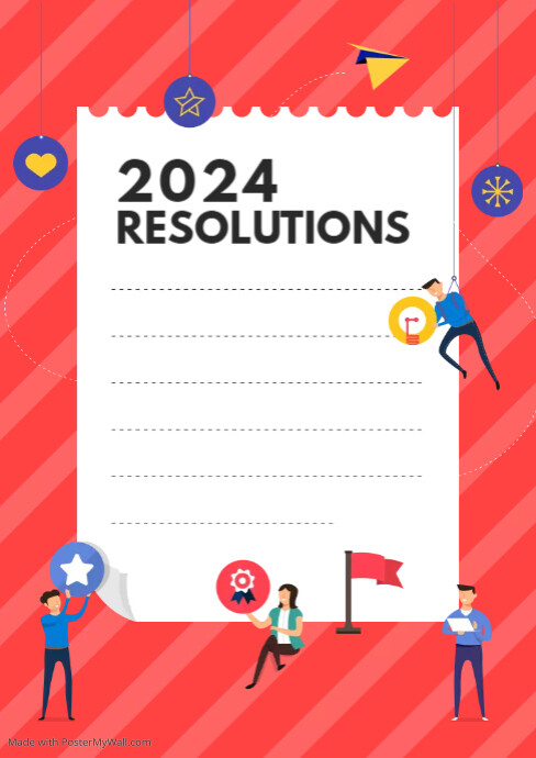 new year resolutions pad | PosterMyWall