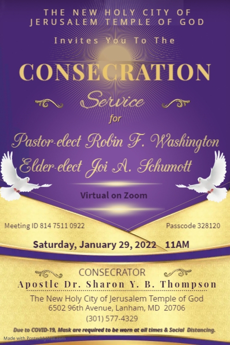 Final image Consecration Service Flyer | PosterMyWall