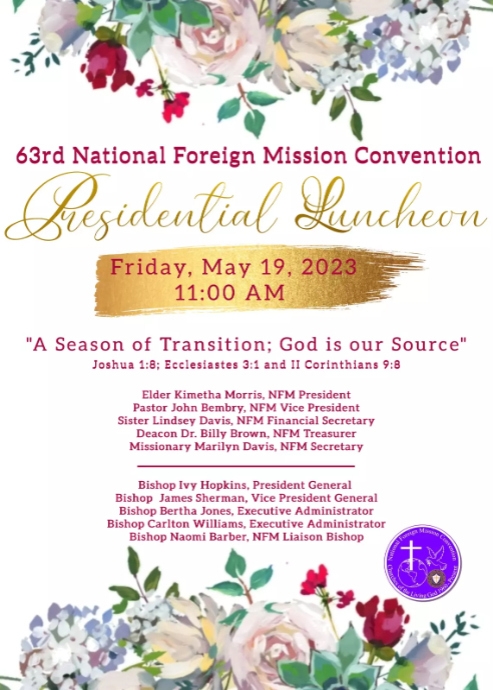NFM Presidential Luncheon Program Front | PosterMyWall