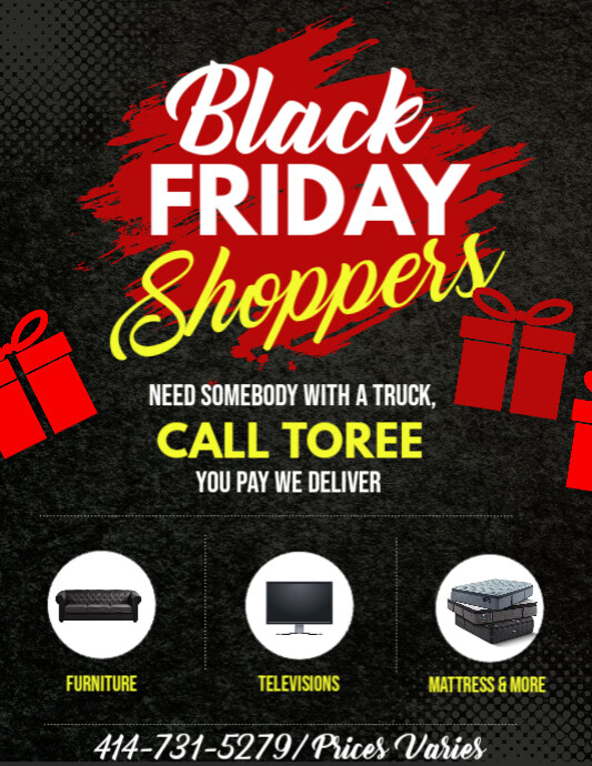 Copy of Red Black Friday Electronics Sale Flyer | PosterMyWall
