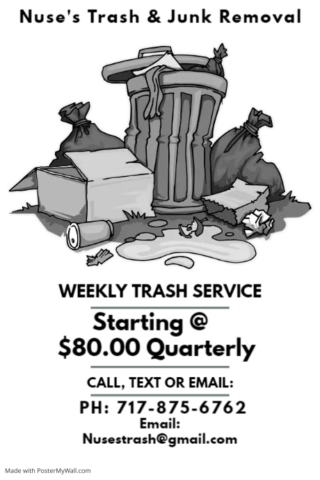 Trash and Garbage Removal service flyer | PosterMyWall