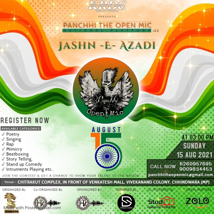 Jashn -E- Azadi - Panchhi HRK EVENT | PosterMyWall