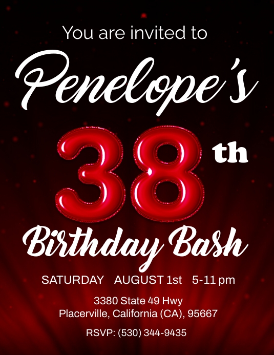 38th birthday Template | PosterMyWall