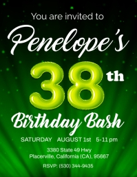 38th birthday Template | PosterMyWall