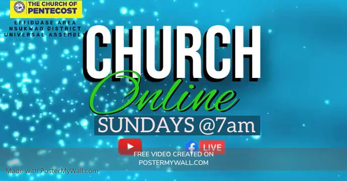 CHURCH LIVE ONLINE SERMON TEMPLATE | PosterMyWall