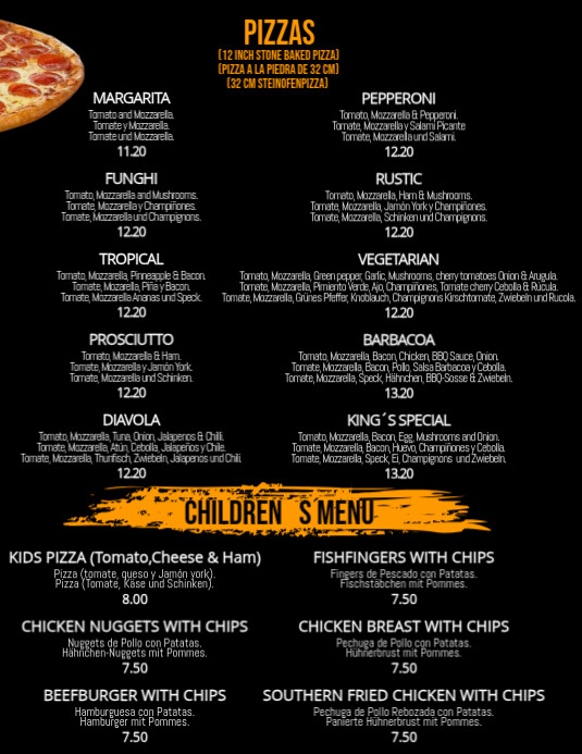 menu king 7 | PosterMyWall