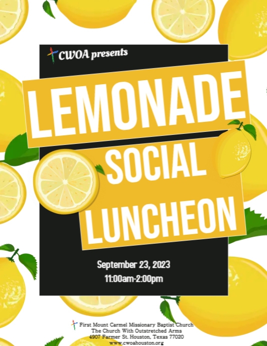 Copy of lemonade social luncheon | PosterMyWall