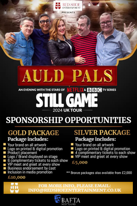Copy of Auld Pals 2024 UK Tour Sponsorship | PosterMyWall