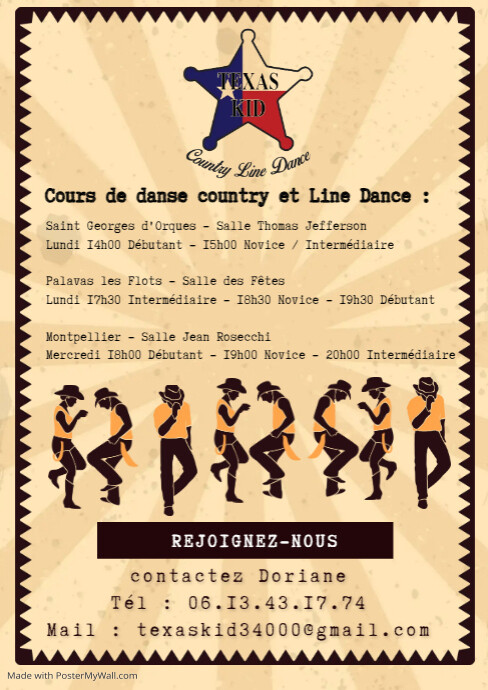 Copie de Country Line Dancing Competition Flyer Templa | PosterMyWall