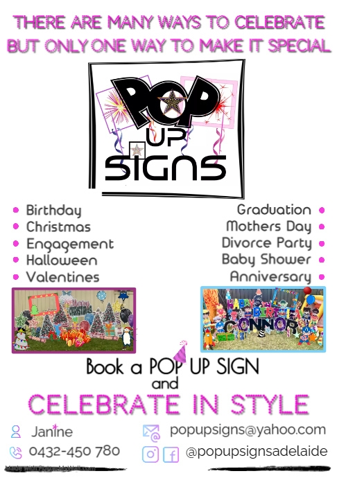 Pop Up Signs Flyer | PosterMyWall