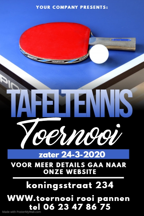 Kopie van Table Tennis Tournament Poster | PosterMyWall