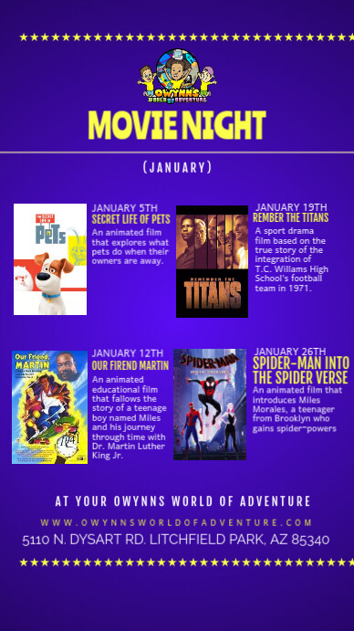 Copy of Cinema movie schedule calendar tiktok | PosterMyWall