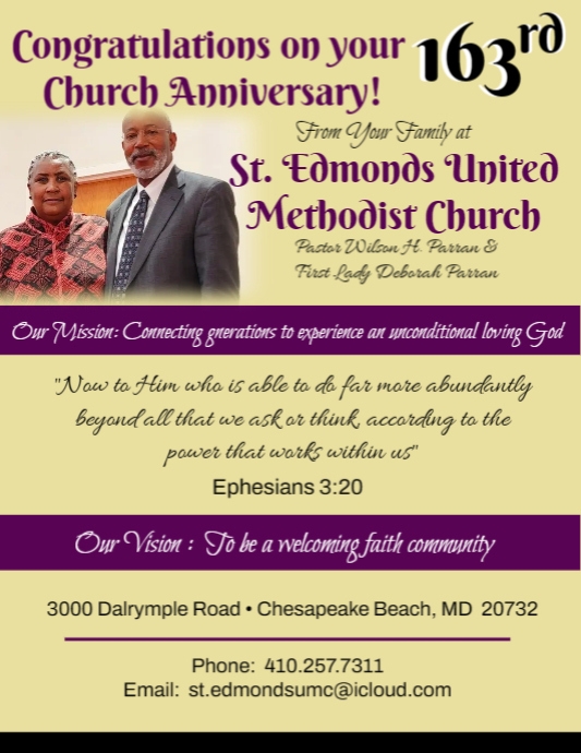 Church Anniversary Patron Ad | PosterMyWall