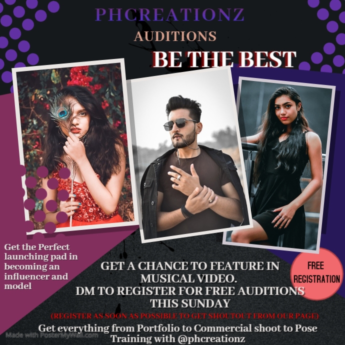 Copy of Copy of Model Agency Flyer | PosterMyWall