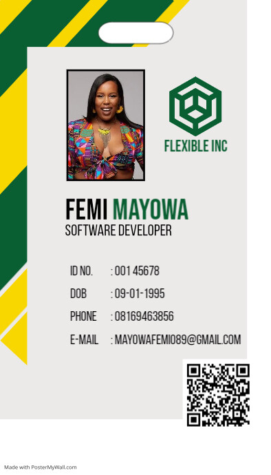Copy of Identification card template | PosterMyWall