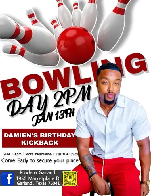 Bowling Night Event Flyer Template | PosterMyWall
