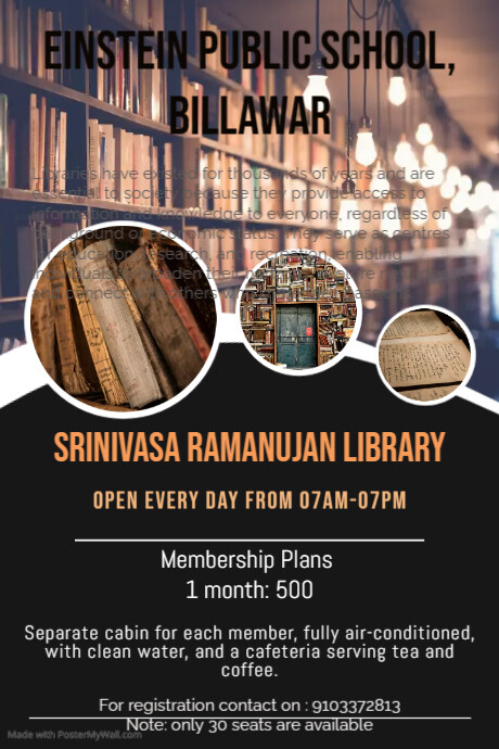 School Library Flyer Design Template | PosterMyWall
