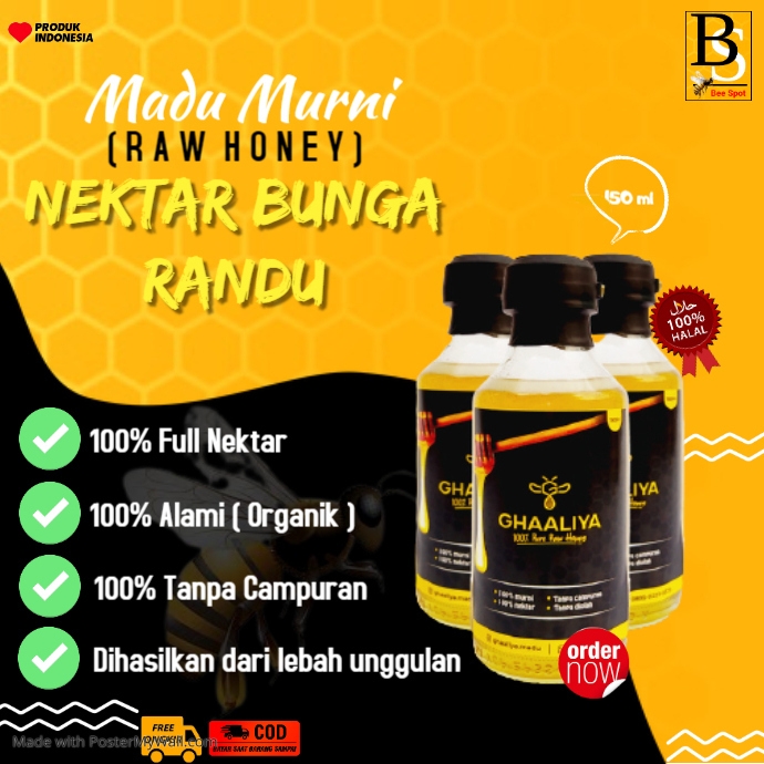 Copy of 150 ML Ghaaliya Nektar Bunga Randu | PosterMyWall