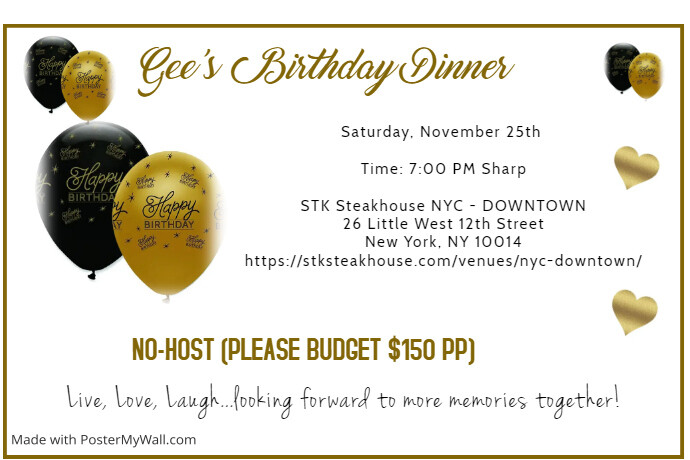 Birthday Weekend Plans | PosterMyWall