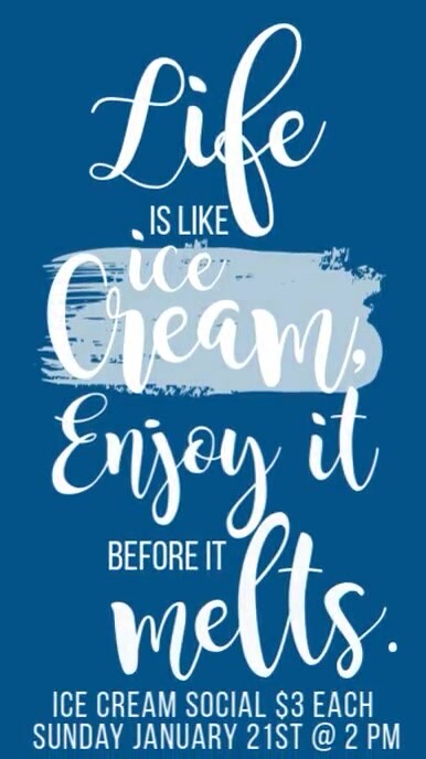 Life is like ice cream motivation funny quote | PosterMyWall