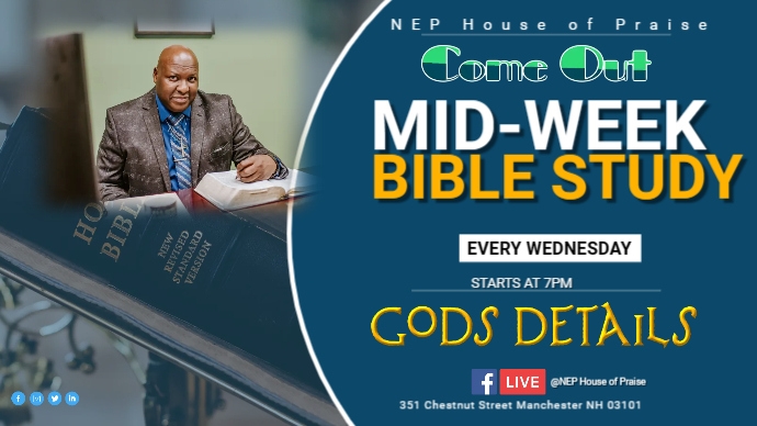 mid week bible study Template | PosterMyWall