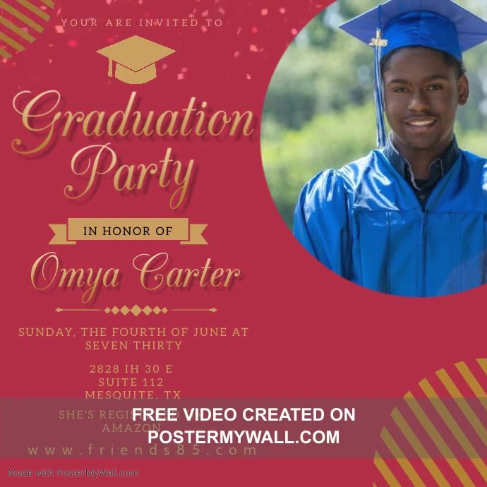 Graduation Celebration Invitation Post | PosterMyWall