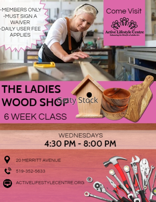 Ladies Woodshop (05-23) | PosterMyWall