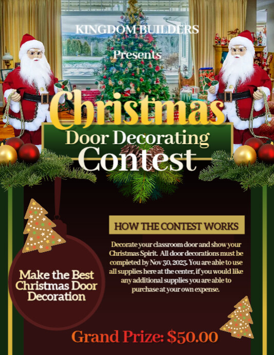Christmas Home Decorating Contest Flyer | PosterMyWall