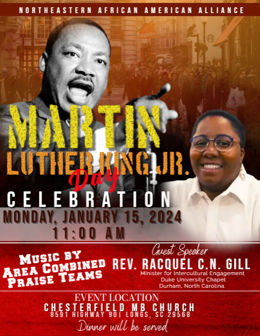 Martin Luther King Day Event flyer template. | PosterMyWall