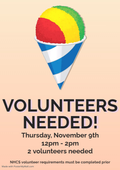 Orange and Yellow Shaved Ice Flyer Design | PosterMyWall