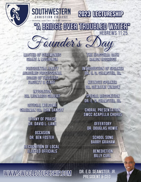 Copy of 2023 SWCC Lectureship Founder's Day | PosterMyWall