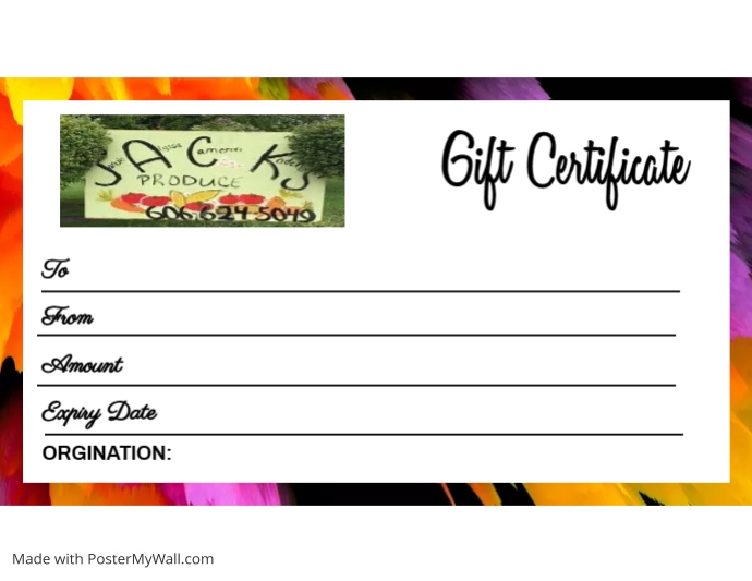 Copy of Gift Certificate (1) | PosterMyWall