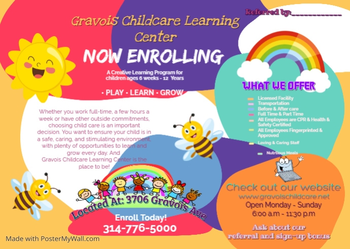 Daycare Preschool Flyer Template (3) | PosterMyWall