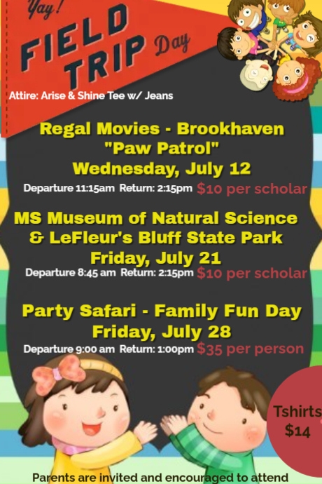 CKLA field trips (July) | PosterMyWall