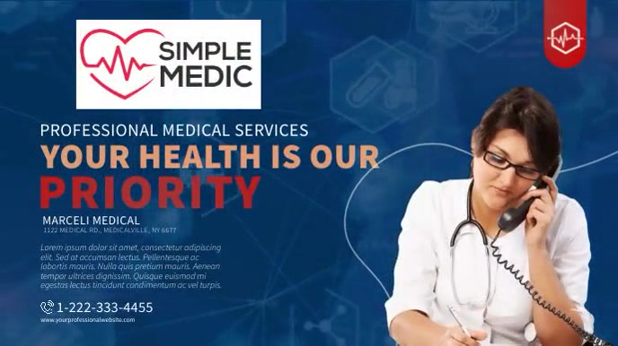 Medical Healthcare Video Ad | PosterMyWall