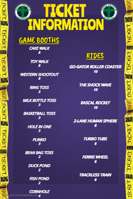 2023 SPS TICKET MENU | PosterMyWall