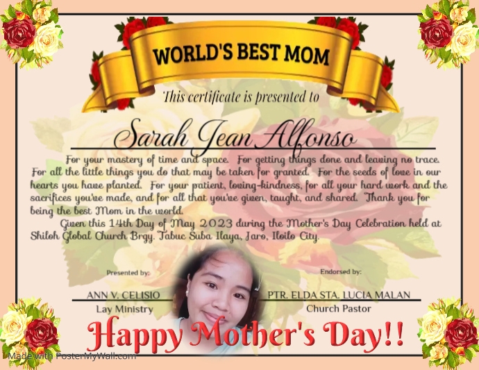 Mom Certificate | PosterMyWall