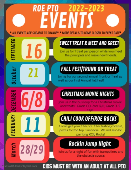 Copy of Copy of Upcoming Events | PosterMyWall