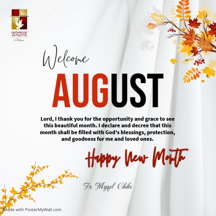 Hello AUGUST Poster Template (1) | PosterMyWall