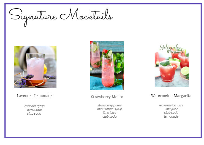 Copy of Mocktails | PosterMyWall