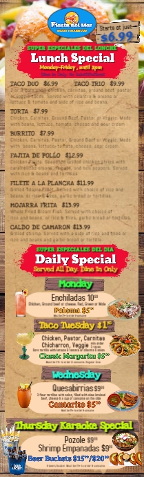 Copy of Copy of Half Page Wide Lunch Menu Template | PosterMyWall