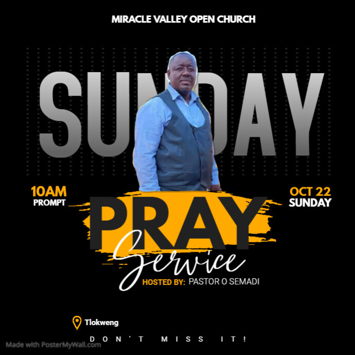 sunday pray service | PosterMyWall
