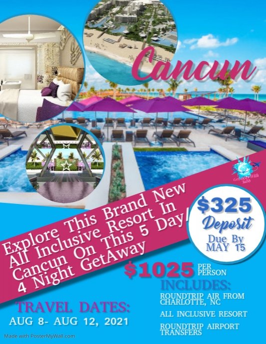 Copy of Copy of Cancun Travel / Tour Flyer Template | PosterMyWall